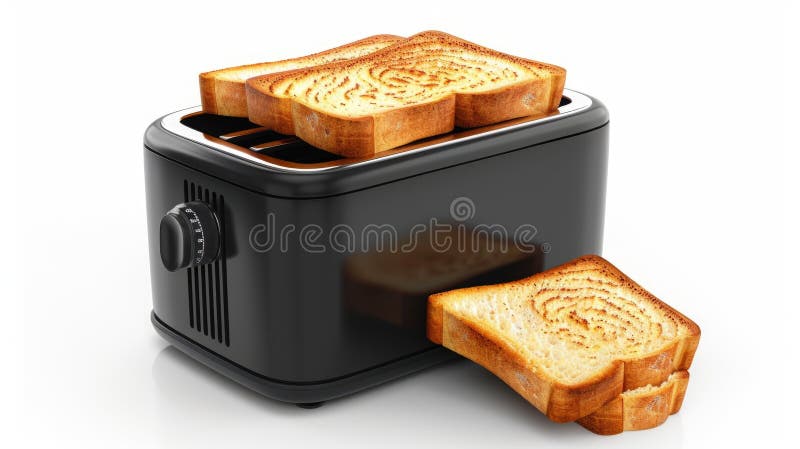 A Photo of a Toaster with Two Slices of Bread Inside, Ready for ...