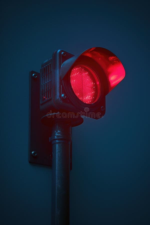 A Photo of a Traffic Light with the Red Light Turned on Stock Photo ...