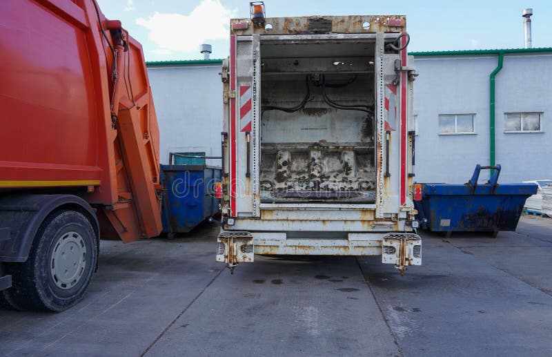 Photo of a Truck from the Back with an Open Trunk Stock Photo - Image ...