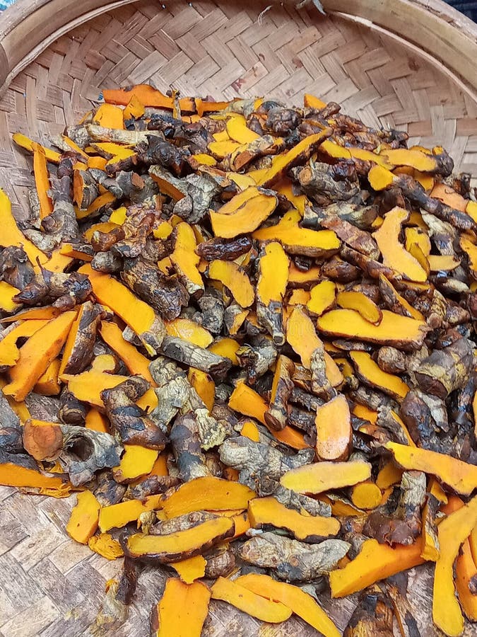 Cut Turmeric Slices on White Background Stock Image - Image of ...