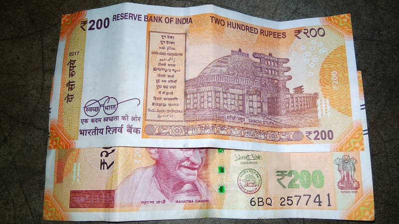 Photo of Two Hundred Rupees Indian Currency Stock Image - Image of ...