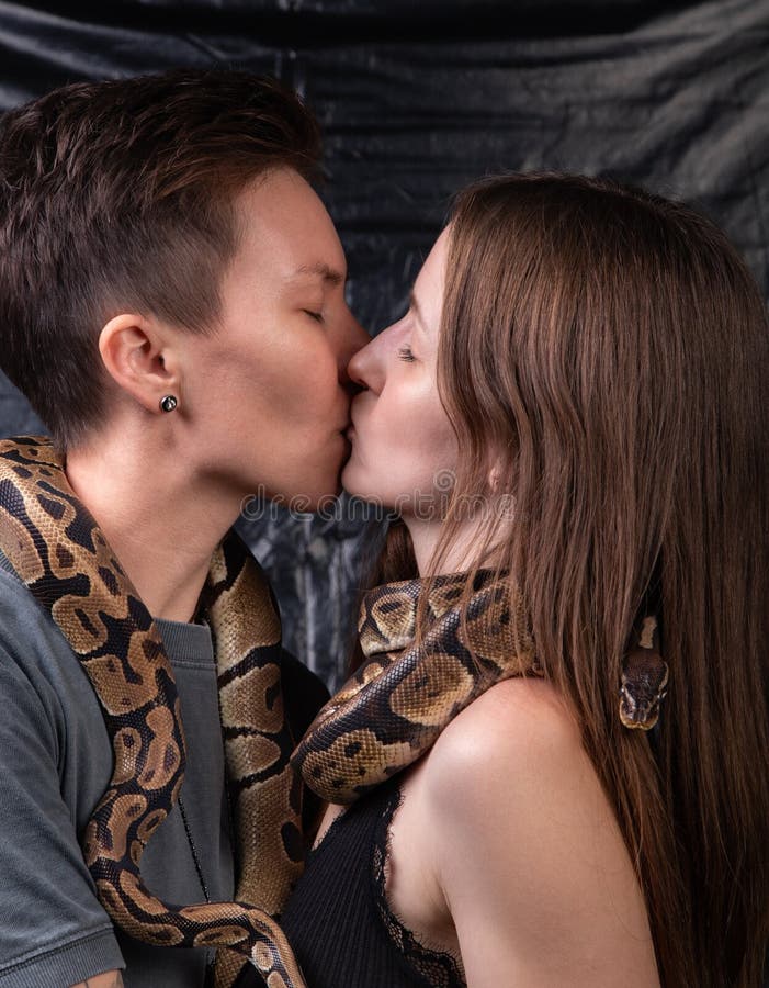 Photo of Two Kissing Women with Snakes Stock Photo - Image of snake, women: 242345426