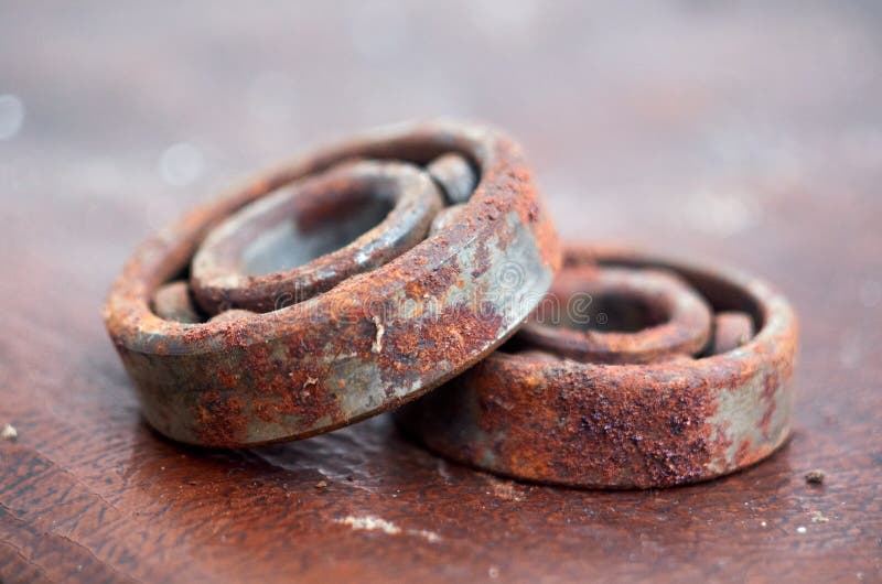 Photo of Two Rusty Bearings Stock Photo - Image of accessory, shaft ...