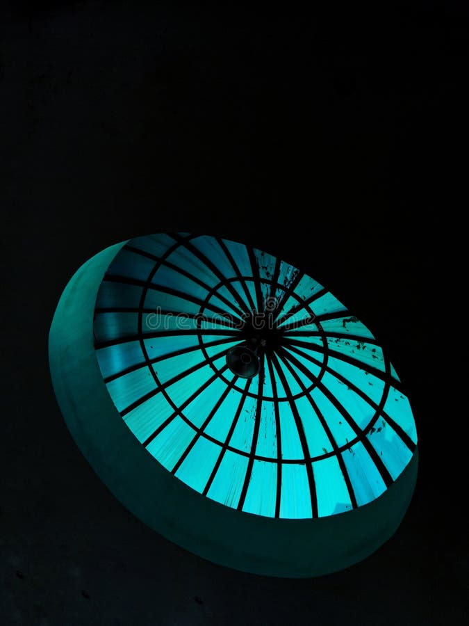 Photo Under the Light Green Glass Dome of the Building Stock Photo ...