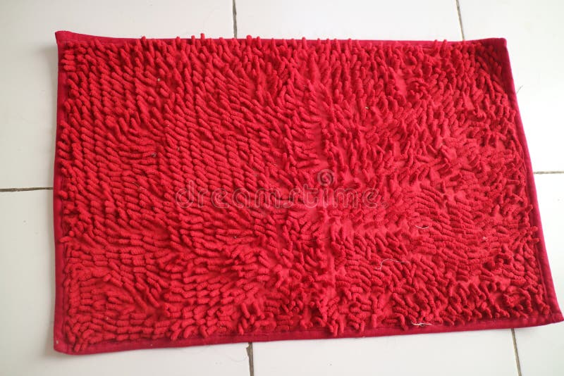 The Unique Texture of the Red Mat Stock Image - Image of textile ...
