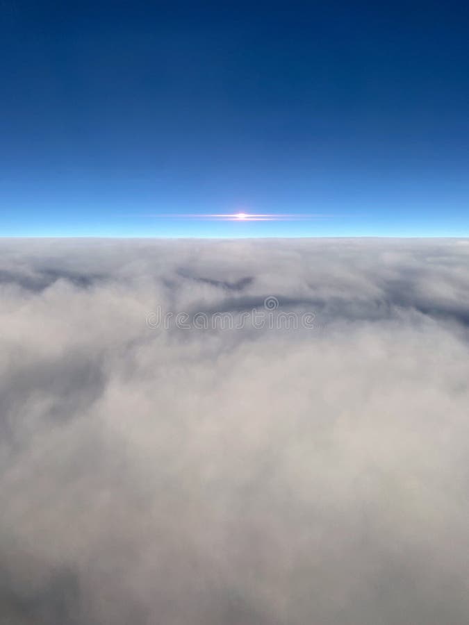 UFO and Alien Light Up in the Blue Sky Stock Image - Image of sand ...