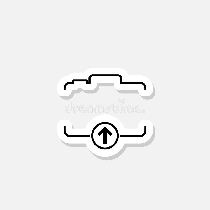 Photo Upload Sticker icon stock vector. Illustration of download ...