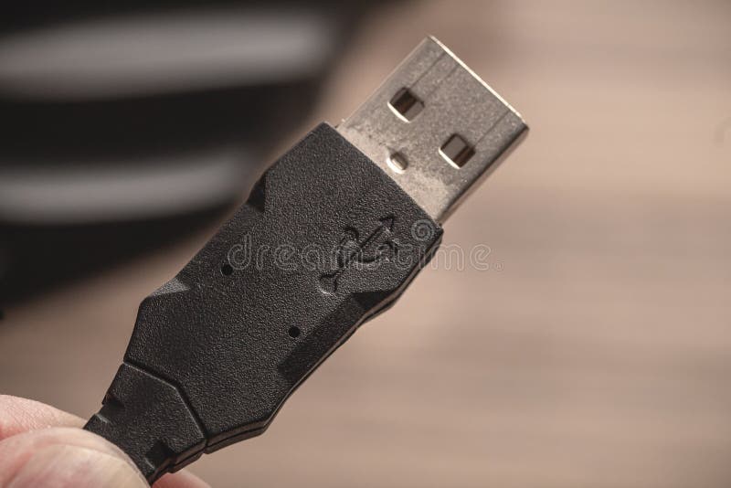 Photo of a Usb Cable on a Table. Stock Image - Image of conductor ...