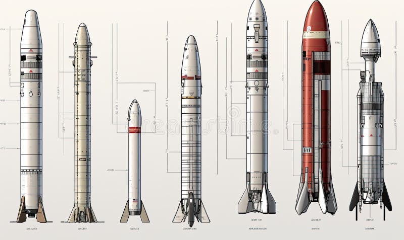 Photo of Various Rockets on Display at a Space Exhibition Stock ...