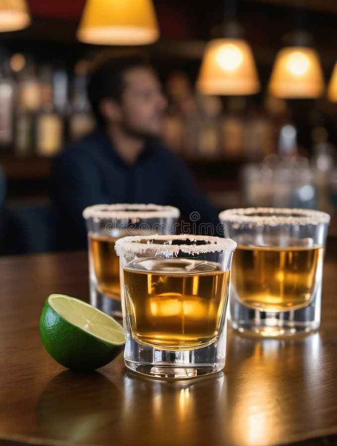 Photo of Photo of Various Shots of Tequila in a Bar, People in the ...
