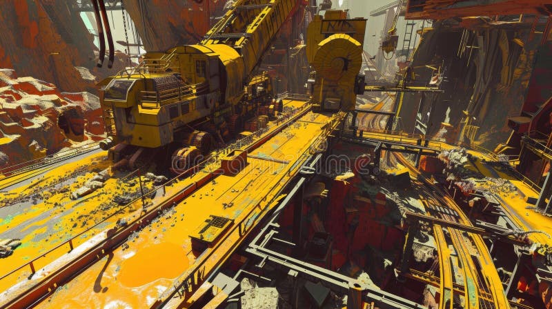 Photo of a Vibrant and Detailed Gold Mining Operation Stock ...