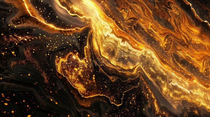 Photo of a Vibrant and Dynamic Gold Mining Process Stock Illustration ...