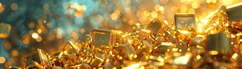 Photo of a Vibrant Gold Refinery Process Stock Illustration ...