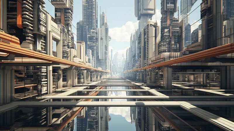 A Photo of Virtual Architecture and Urban Planning Stock Illustration ...