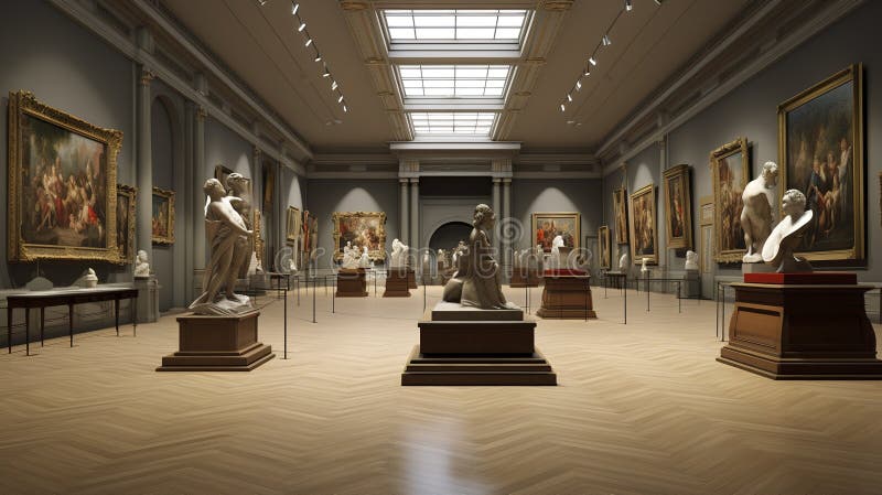 A Photo of Virtual Museums and Art Galleries Stock Illustration ...