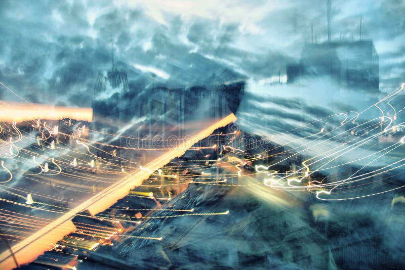 The Photo Was Taken with a Long Exposure and Dynamic Movement Stock ...