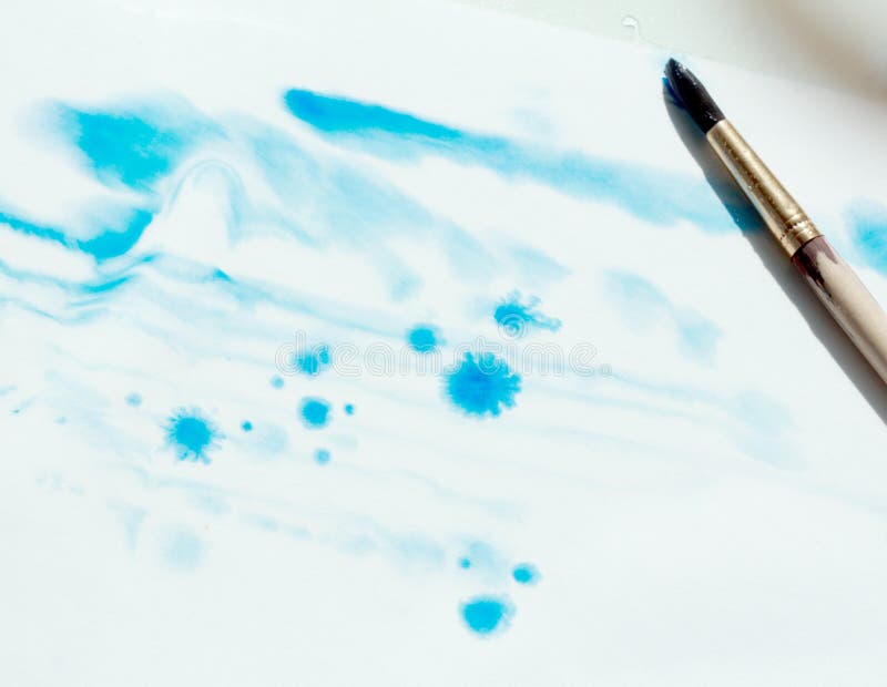 Photo of Water Color Art Process in Creative Studio Stock Photo - Image ...