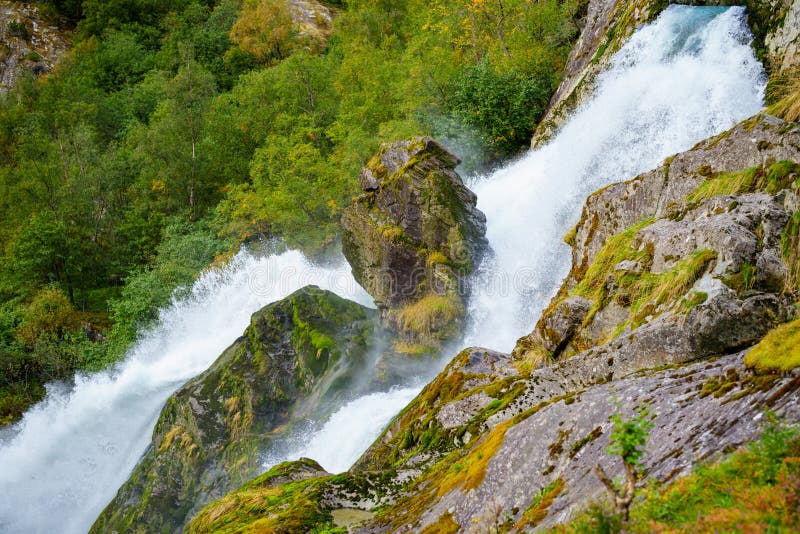 Photo of Water Falls at Jostedalsbreen National Park Norway Stock Photo ...