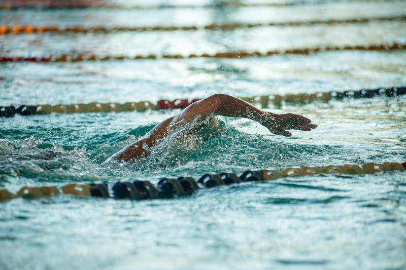 Photo of Water Splash in Swimming Pool Stock Photo - Image of muscles ...