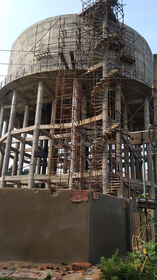 Photo of Water Tank Under Construction Stock Image - Image of tank ...