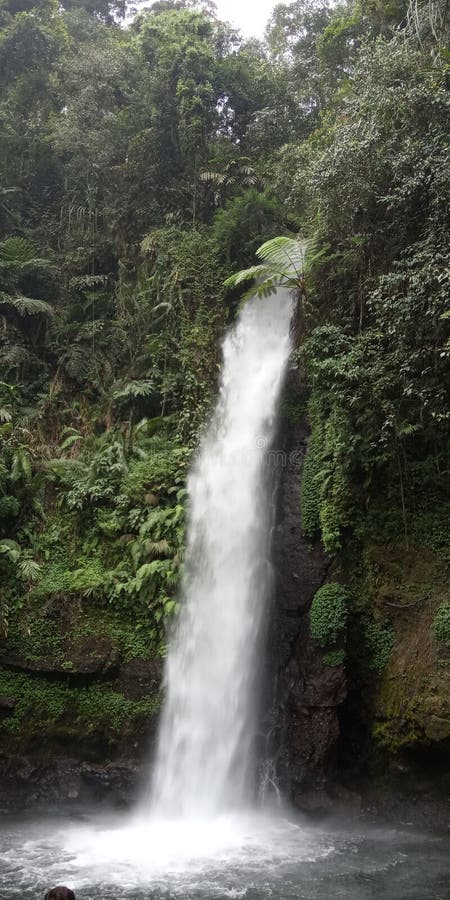 Photo Waterfall at Situ Gunung, West Java Indonesia, in the Morning ...