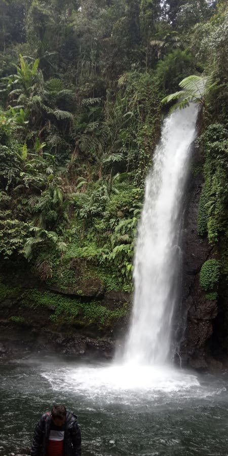 Photo Waterfall at Situ Gunung, West Java Indonesia, in the Morning ...