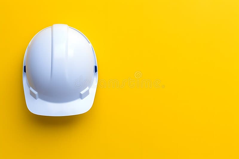 Photo White Construction Hat Ai Generated Stock Illustration - Illustration of gear, architect ...