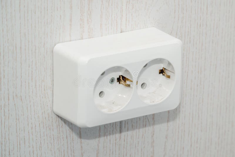 The Photo of the White Electric Socket Stock Image - Image of connector ...