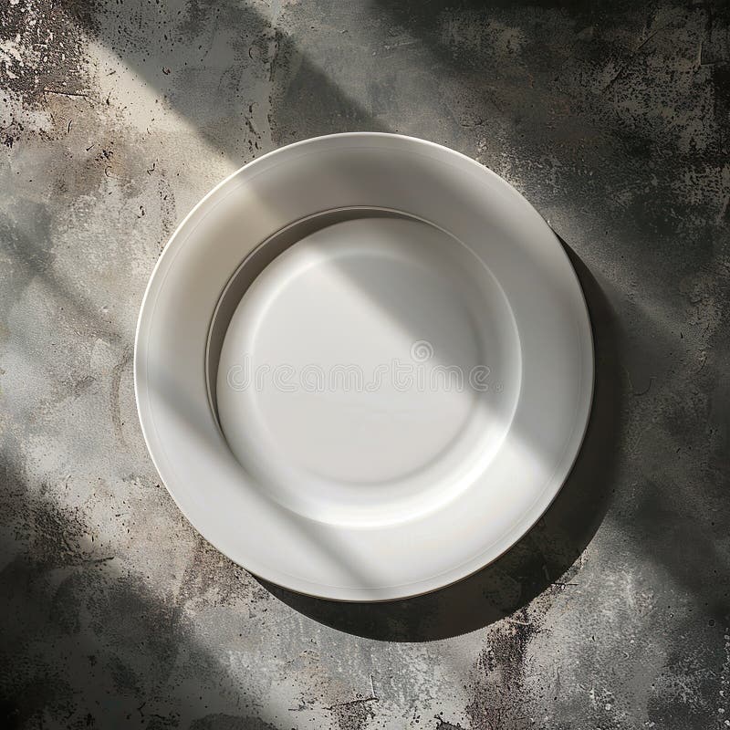 A White Empty Plate Generated by Artificial Intelligence Stock ...