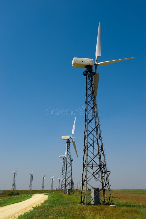 Photo wind generator stock photo. Image of industry, blue - 16700156