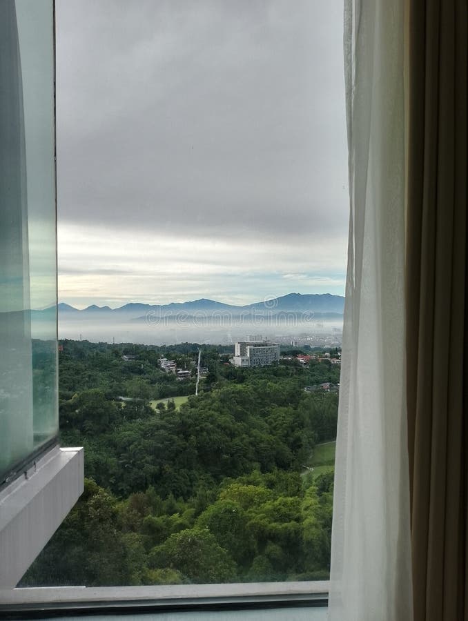 Photo Window View Lembang Bandung West Java Indonesia Stock Image ...