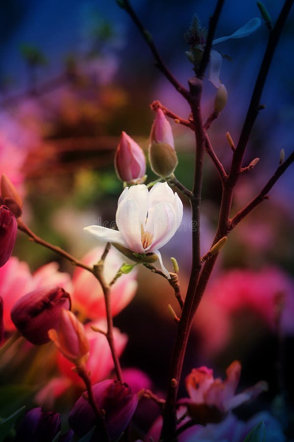 Photo of a Wonderful Blooming Magnolia Stock Image - Image of petal ...
