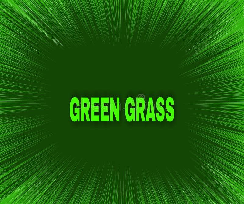 Photo of the Word `green Grass` in a Light Green Colour with a Dark ...