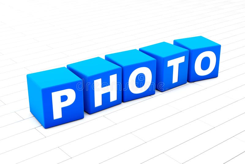 Photo word illustration stock illustration. Illustration of typography ...
