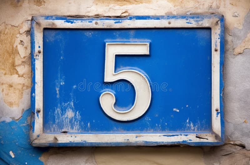 Number 5 on a Building stock illustration. Illustration of signage ...