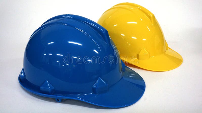 Photo of a Yellow and Blue Safety Helmet, this Helmet is Usually Used ... Photo of a Yellow and Blue Safety Helmet, this Helmet is Usually Used ...