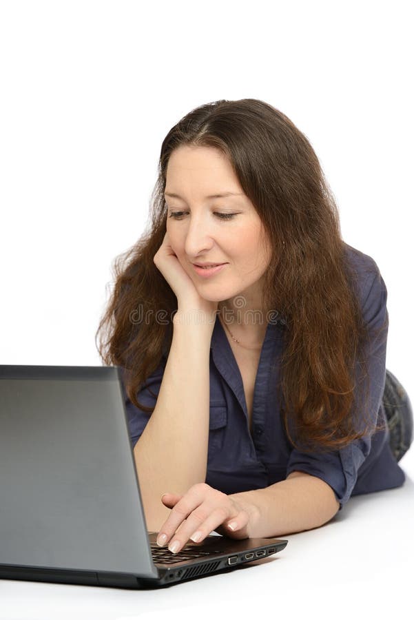 Photo of Young Woman at Work on Her Laptop Stock Photo - Image of ...