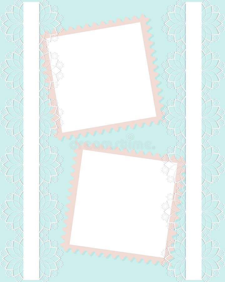 Photobook Collage Frame Lace. Stock Vector - Illustration of abstract ...