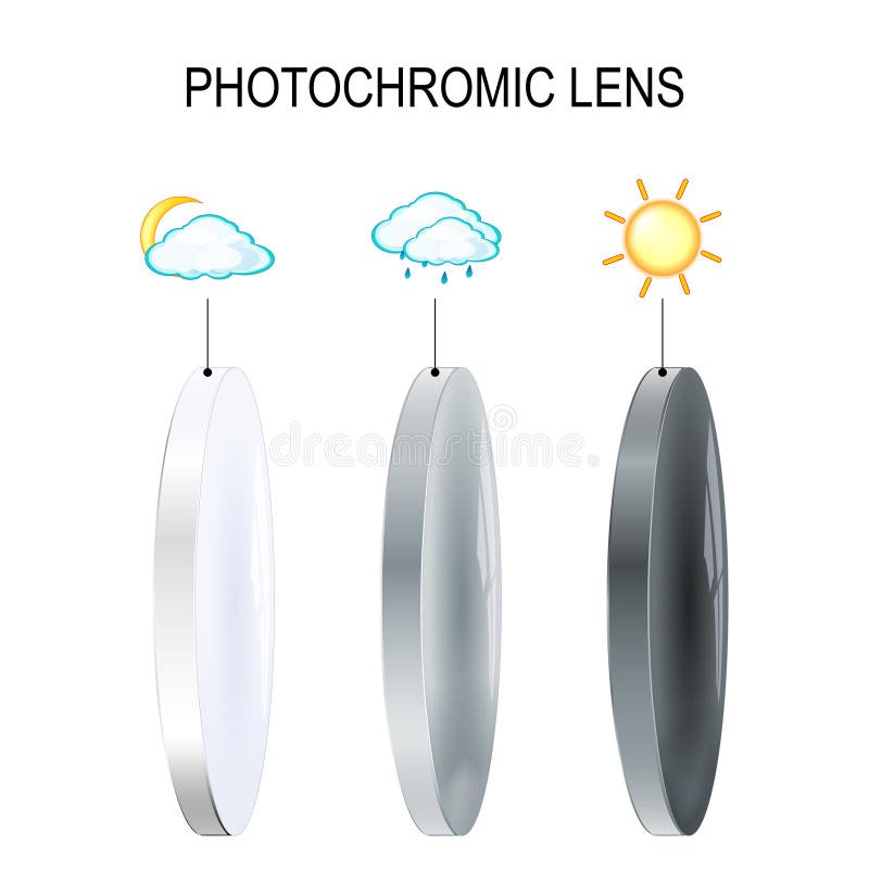 Photochromic lens stock vector. Illustration of bifocal - 92234848