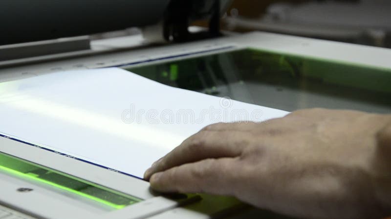 Scanner, Photocopier Light Copy the Document Stock Footage - Video of ...