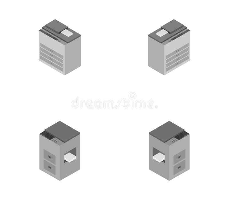 Photocopier Icon Vector Sign and Symbol Isolated on White Background ...