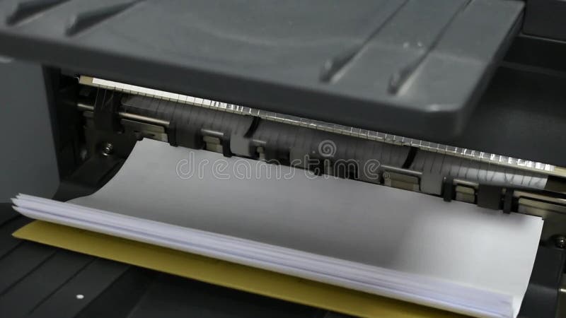 Photocopier Machine Running, Pulling Sheets To Tray Stock Video - Video ...