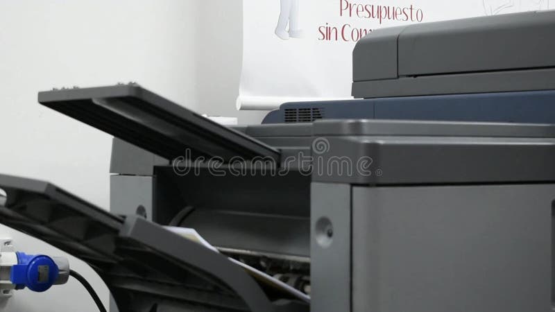 Photocopier Machine Running, Pulling Sheets To Tray Stock Video - Video ...