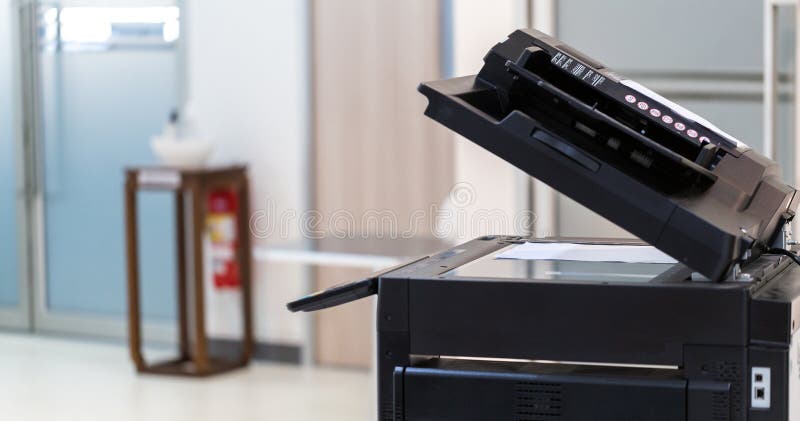 Photocopier or Network Printer is Office Worker Tool Equipment for ...