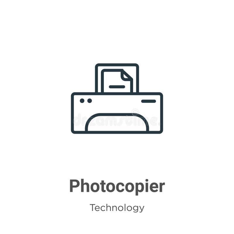 Copier Vector Icon on White Background. Flat Vector Copier Icon Symbol ...