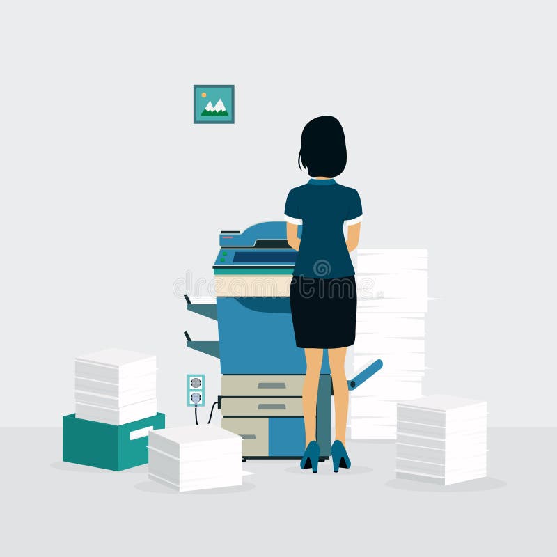 Copy machine stock illustration. Illustration of vector - 16811501