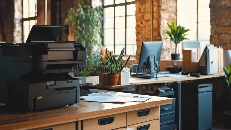 Photocopy Machine on the Table in Office Stock Footage - Video of ...