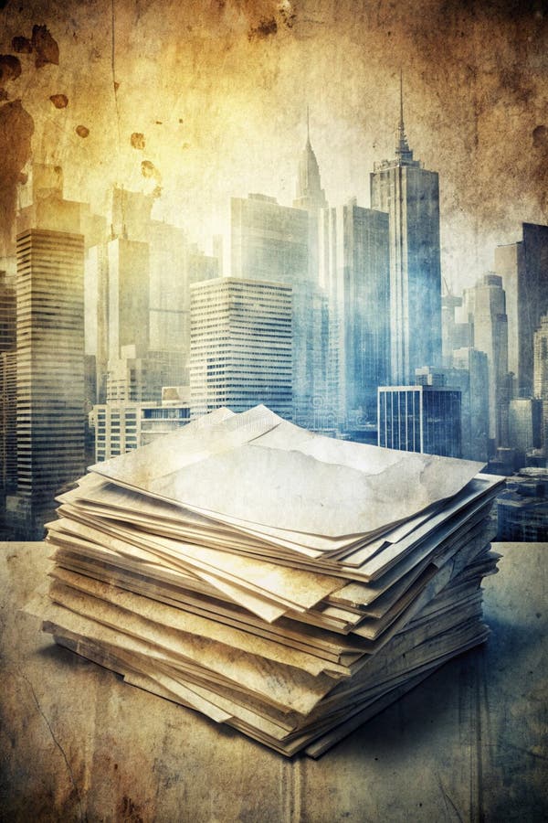 Photocopy Paper Texture Effect with Grunge Urban Background Stock ...