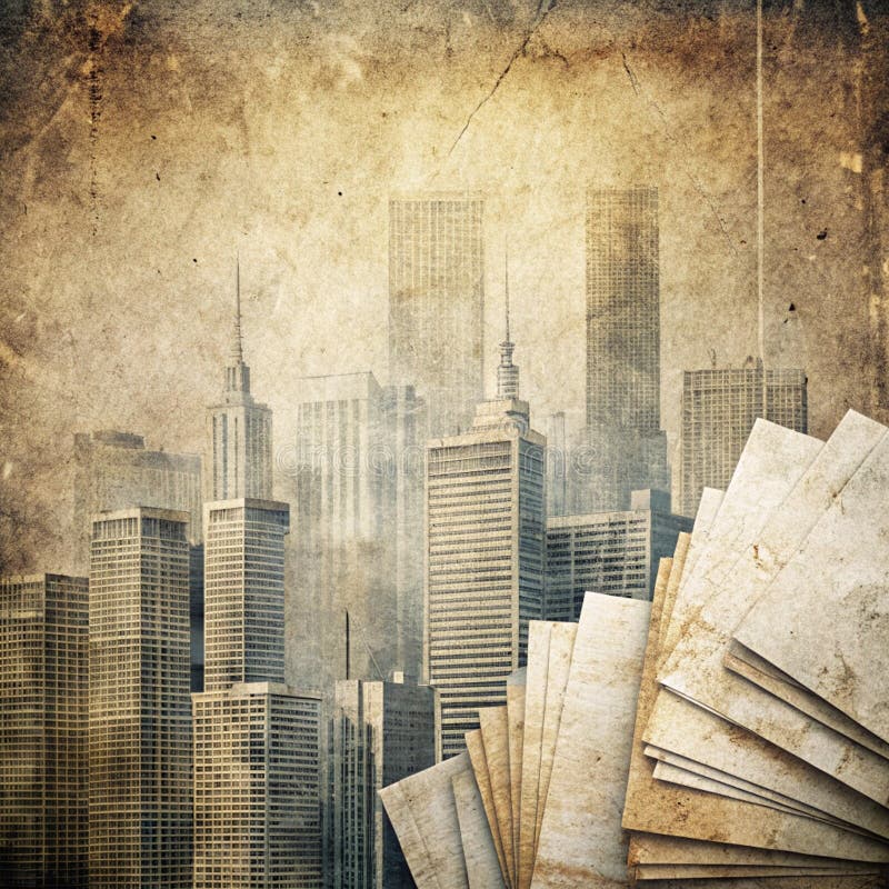 Photocopy Paper Texture Effect with Grunge Urban Background Stock ...
