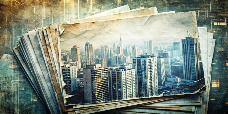 Photocopy Paper Texture Effect with Grunge Urban Background Stock ...